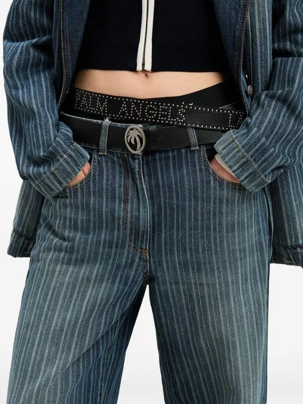Palm Angels Logo Studded Belt