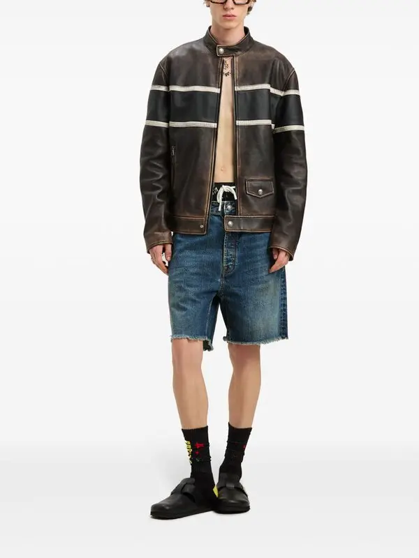Palm Angels Logo-print Denim Shorts