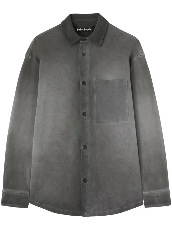 Palm Angels Classic Logo Overshirt - Black