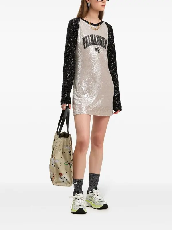 Palm Angels College Palm Mini Dress - Grey
