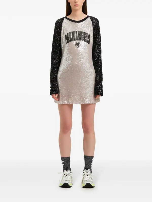 Palm Angels College Palm Mini Dress - Grey