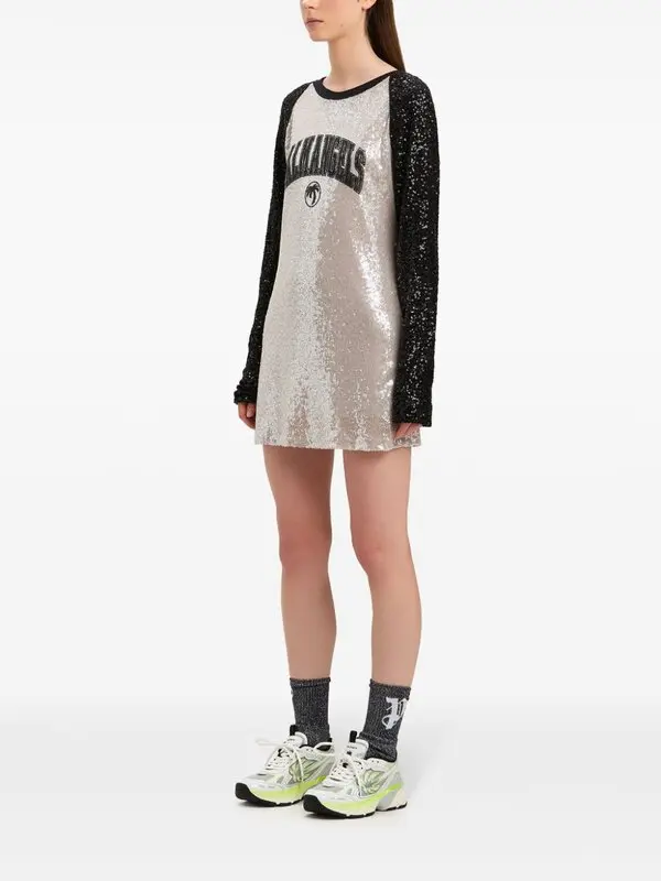 Palm Angels College Palm Mini Dress - Grey