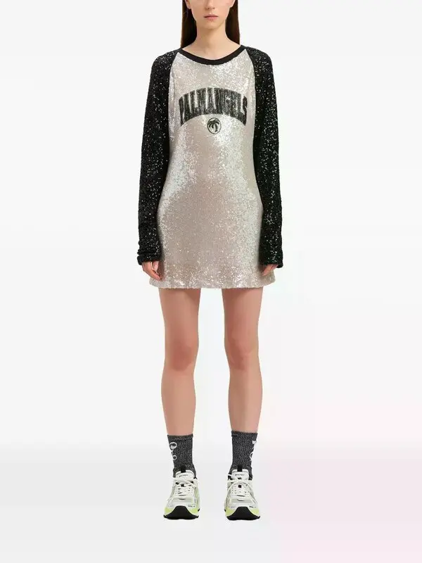 Palm Angels College Palm Mini Dress - Grey