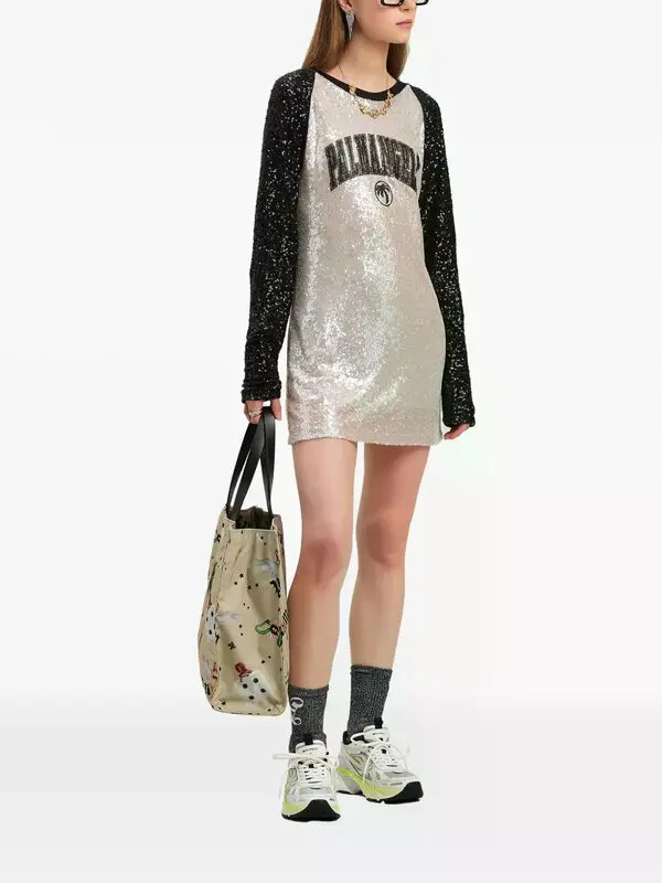 Palm Angels College Palm Mini Dress - Grey