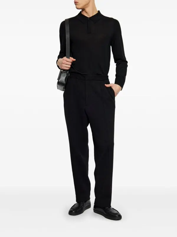 Paul Smith Merino Polo Shirt - Black