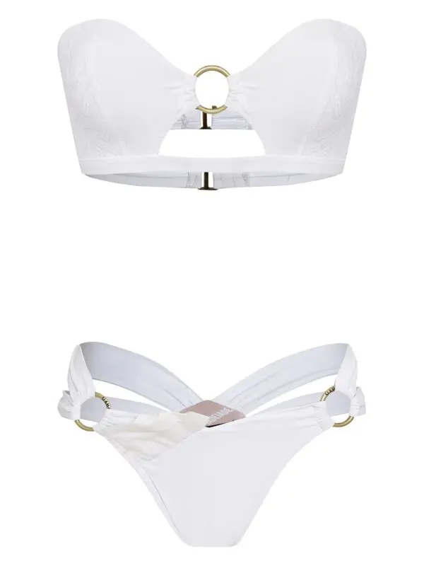AMIR SLAMA Ring-detail Bikini Set - White