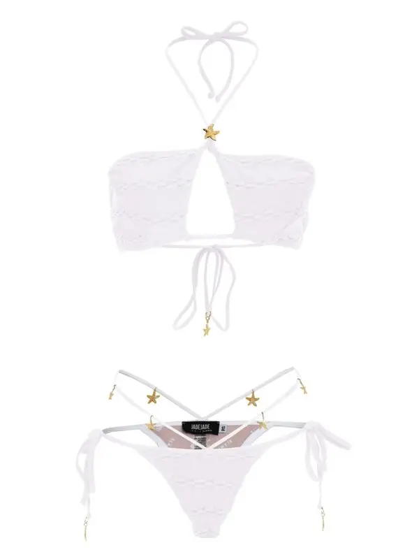 AMIR SLAMA Star-detail Bikini Set - White