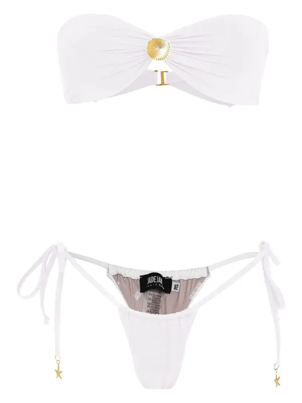AMIR SLAMA X Jade Picon Draped-detail Bikini Set - White