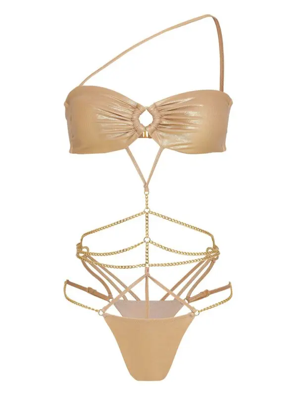 AMIR SLAMA X Jade Picon Metallic Bikini - Gold