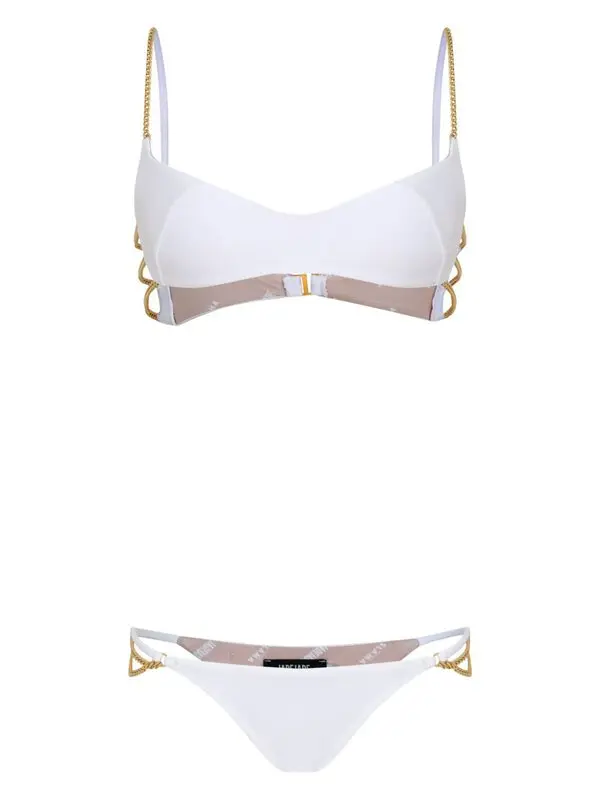 AMIR SLAMA Chain Link-detail Bikini Set - White