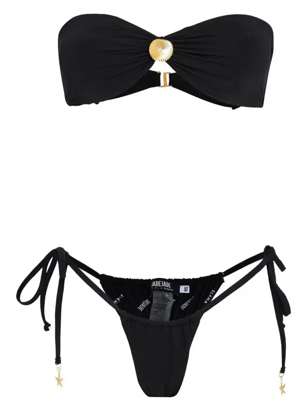 AMIR SLAMA Draped-detail Bikini Set - Black