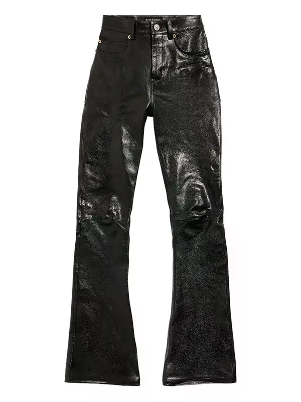 Balenciaga Flared Leather Trousers