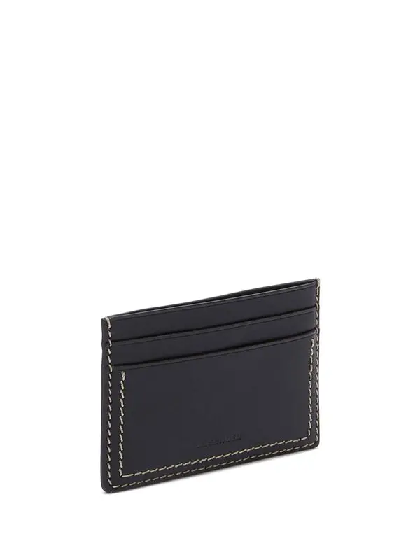 JIL SANDER Logo-debossed Card Holder - Black