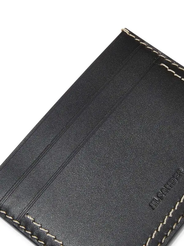 JIL SANDER Logo-debossed Card Holder - Black