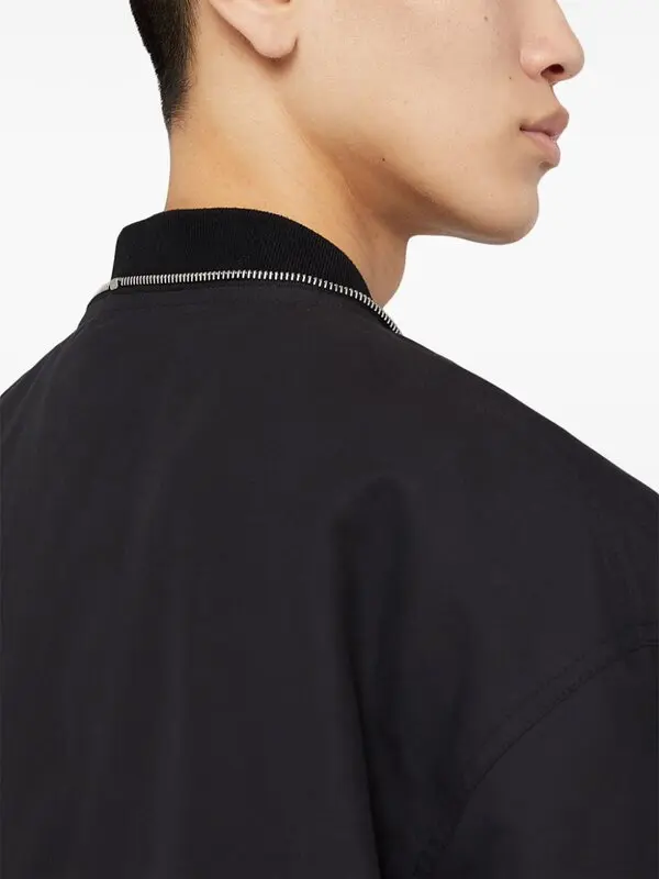 JIL SANDER Zipped Bomber Jacket - Black