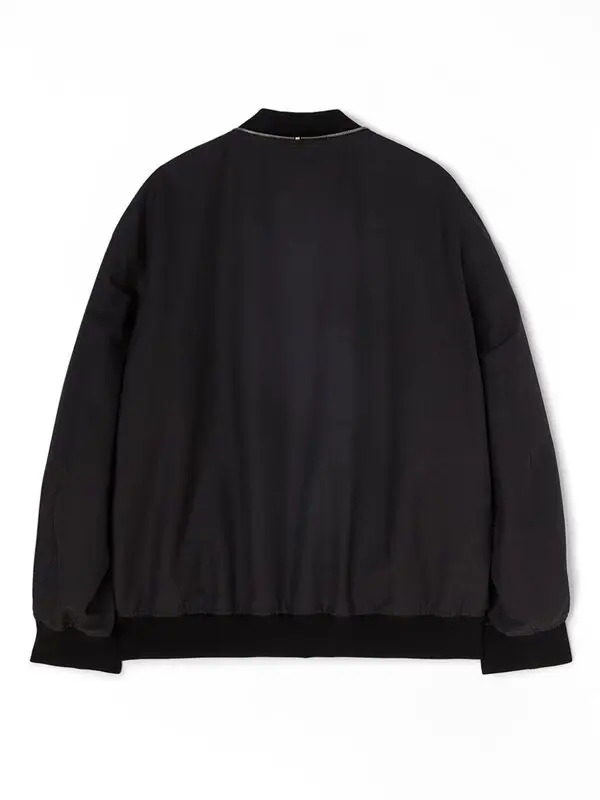 JIL SANDER Zipped Bomber Jacket - Black