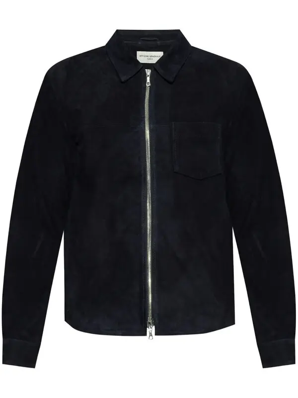 Officine Générale Suede Jacket - Blue