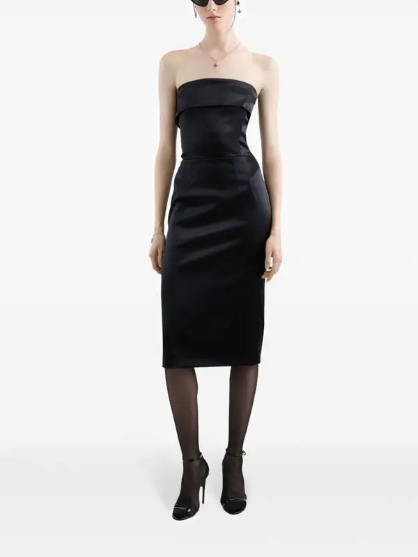 Dolce & Gabbana Midi Satin-finish Dress