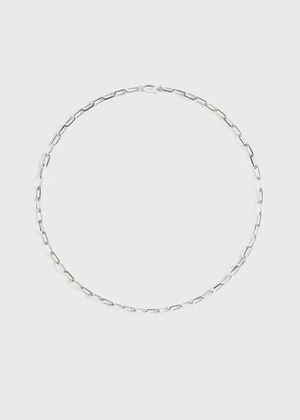 TOTEME Crew-neck Chain Necklace - White Gold