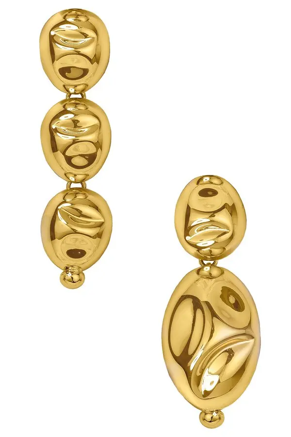 SORDO Puerto Asymmetric Dangle Earrings - Gold Plated