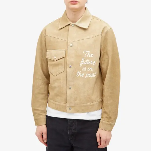 Human Made Suede Leather Jacket - Beige | Editorialist