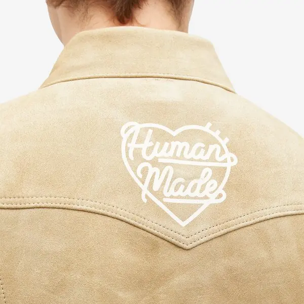 Human Made Suede Leather Jacket - Beige | Editorialist