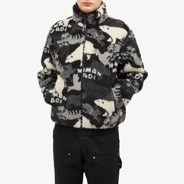 Human Made Animal Fleece Jacket - Grey | Editorialist