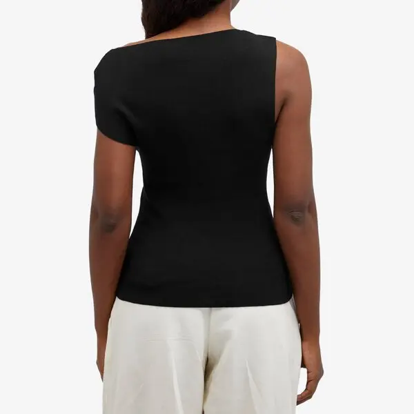 ST. AGNI Asymmetric Knit Top