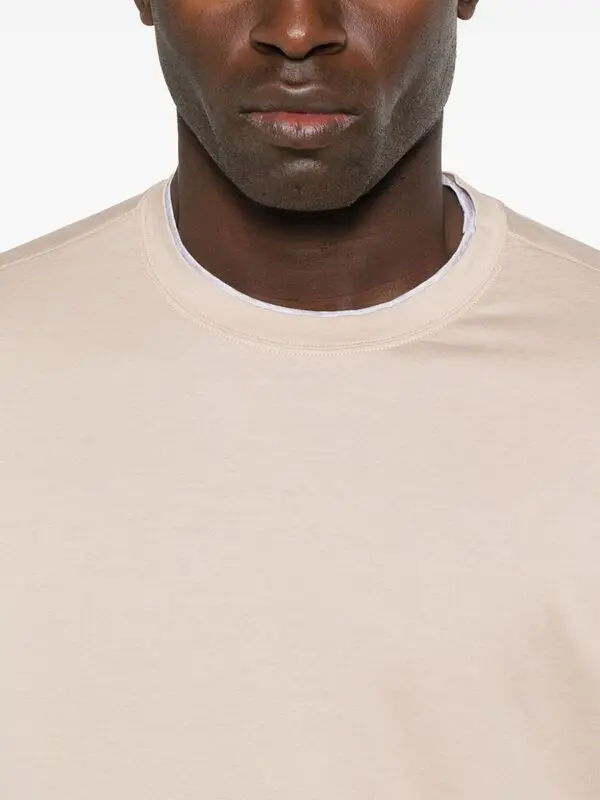 BARBA NAPOLI Contrasting-trim Cotton T-shirt