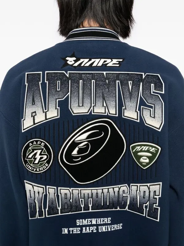 AAPE BY *A BATHING APE® Logo Varsity Jacket