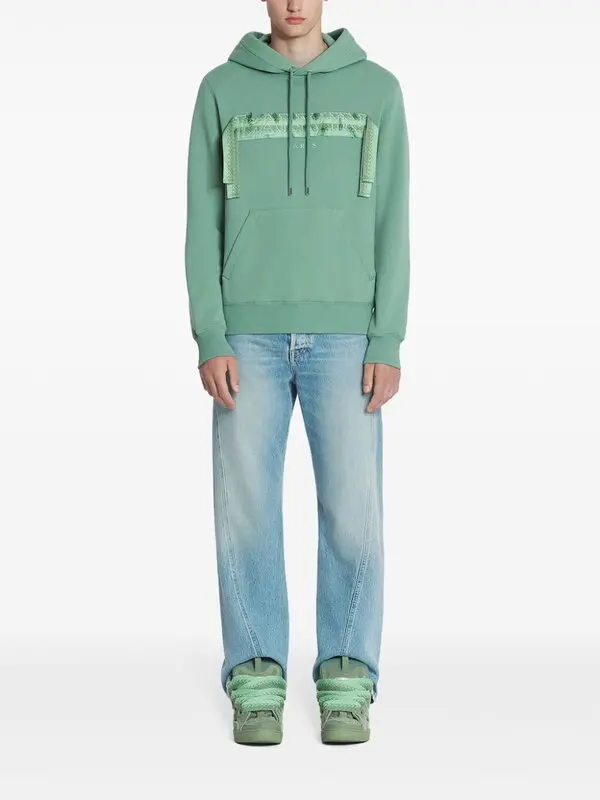 LANVIN Curb-lace Hoodie - Green
