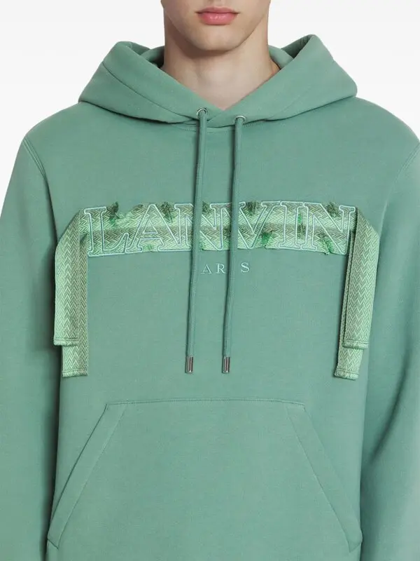LANVIN Curb-lace Hoodie - Green