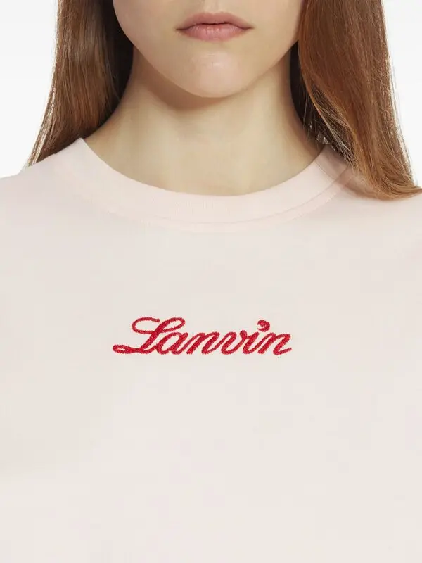 LANVIN Embroidered T-shirt - Pink