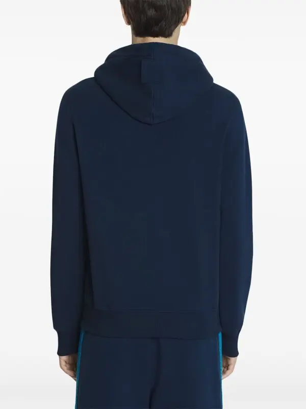 LANVIN Curb-lace Hoodie - Blue
