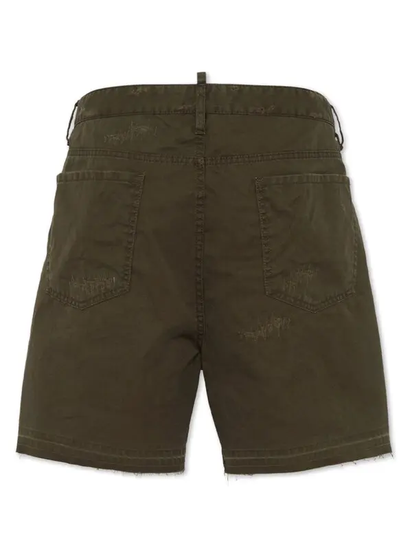 Dsquared2 Stitched Cotton Shorts - Green