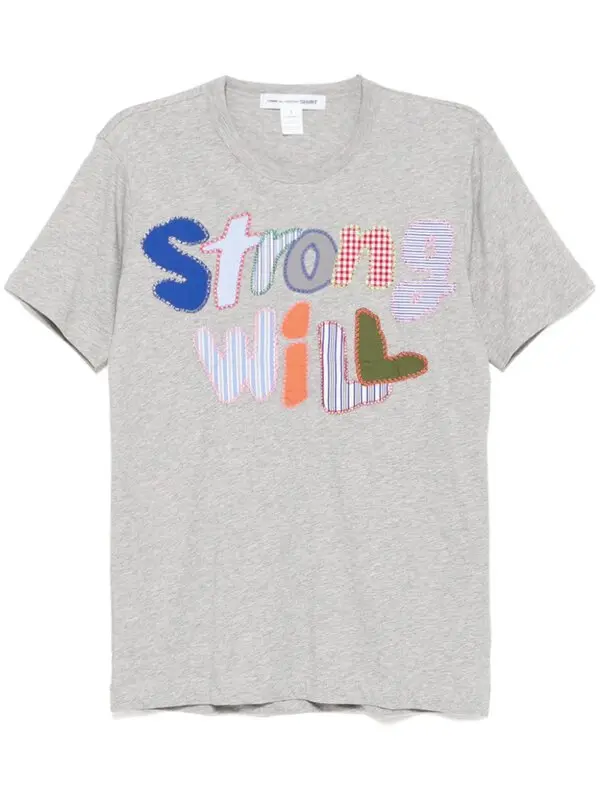 Comme Des Garçons Embroidered-strong Will T-shirt