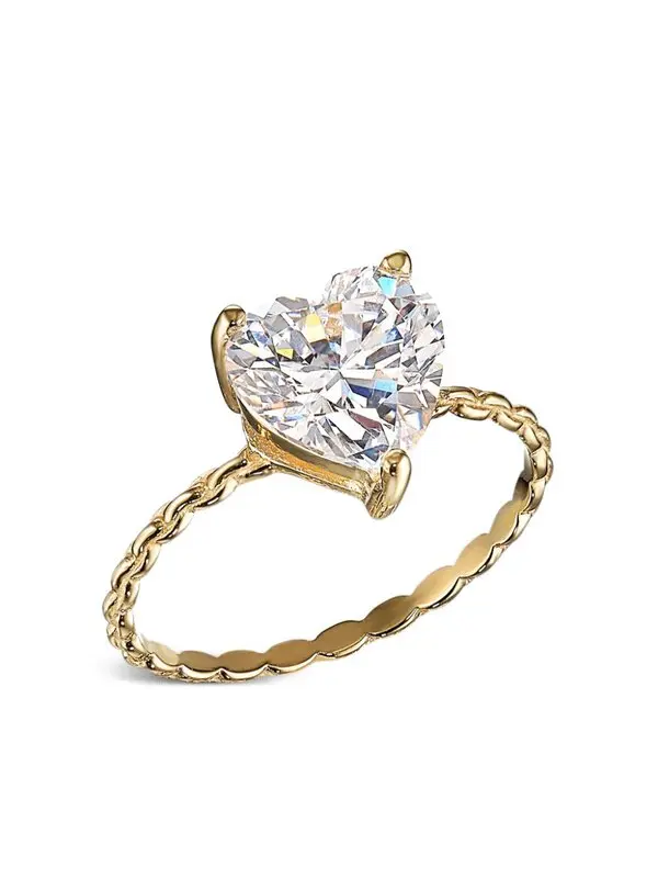 ANABELA CHAN 9kt Yellow Mini Heart Ring