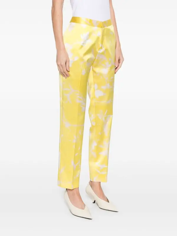 Fabiana Filippi Silk Leaf Print Trousers