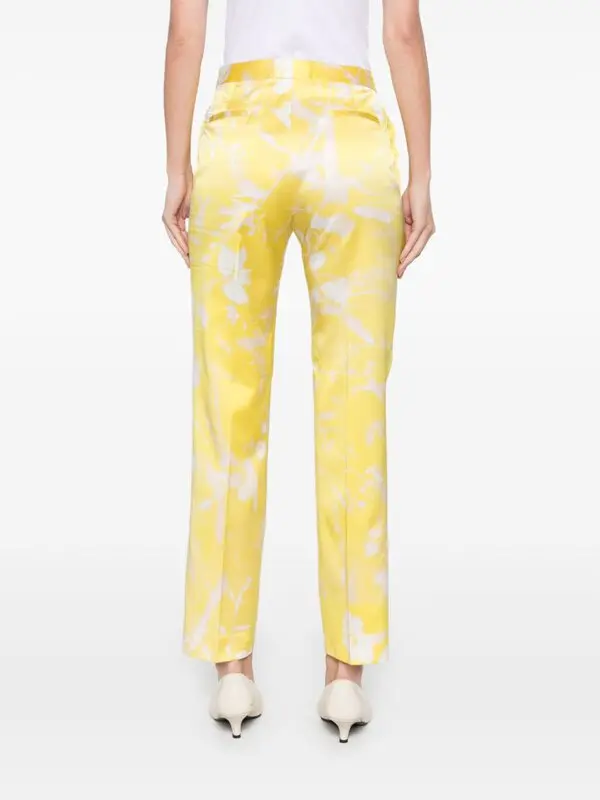 Fabiana Filippi Silk Leaf Print Trousers