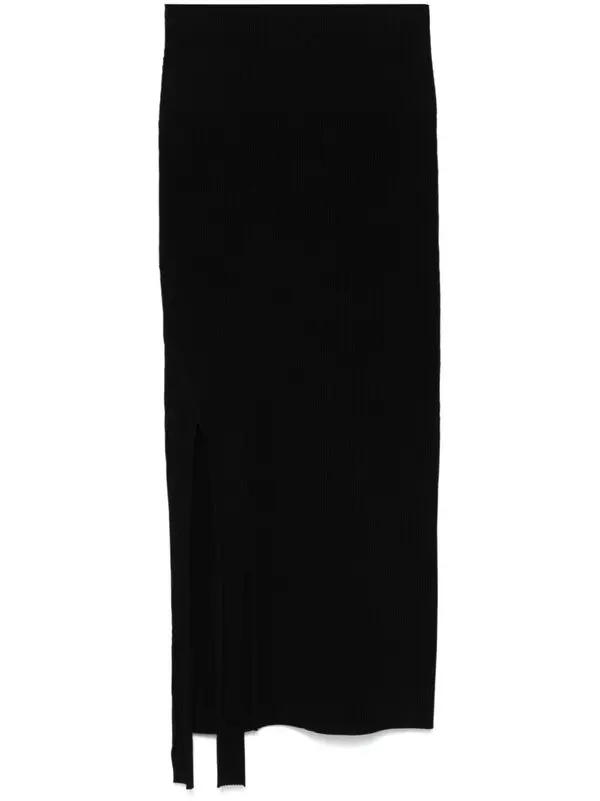 Victoria Beckham Ribbed Pencil Midi Skirt