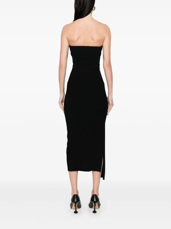 Victoria Beckham Ribbed Pencil Midi Skirt