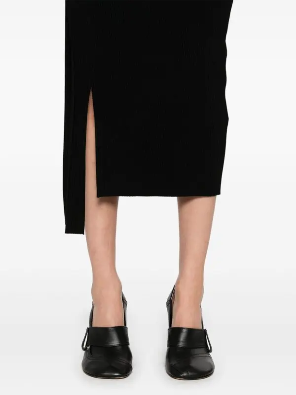 Victoria Beckham Ribbed Pencil Midi Skirt