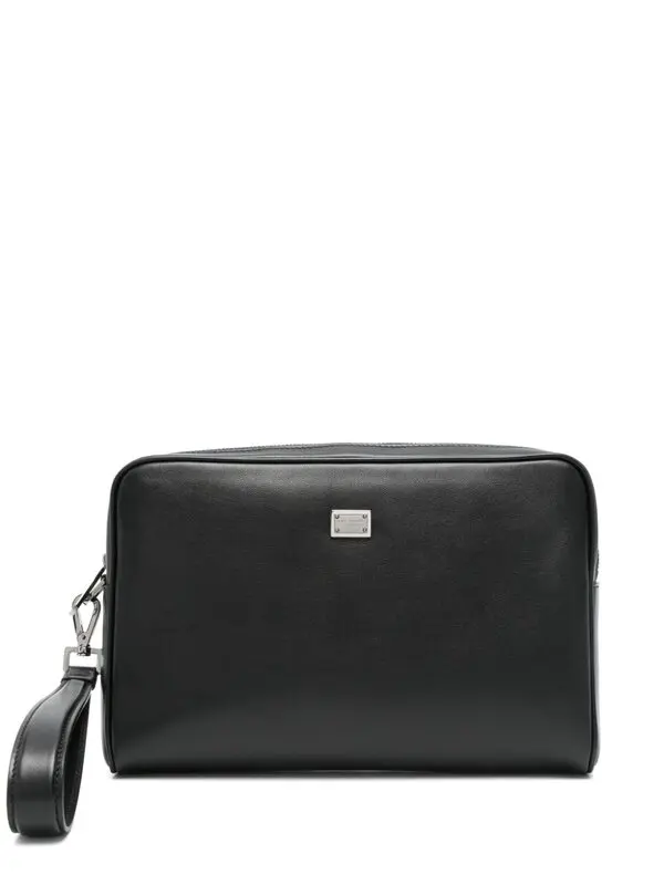 Dolce & Gabbana Logo-plaque Clutch - Black