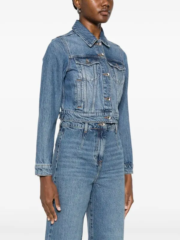 Patrizia Pepe Cropped Denim Jacket