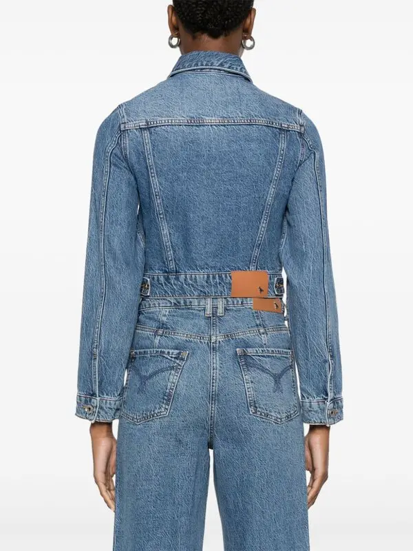 Patrizia Pepe Cropped Denim Jacket