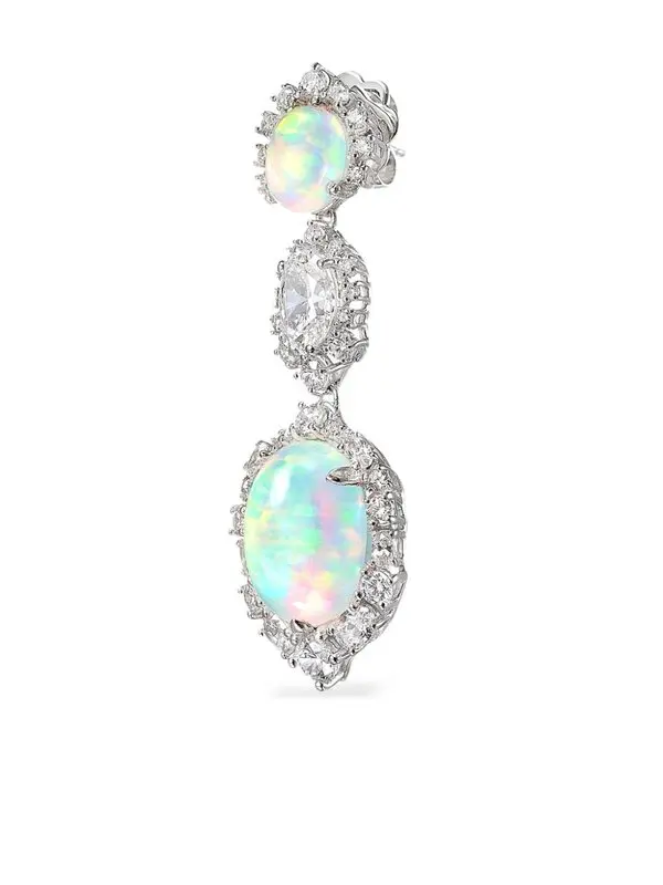 ANABELA CHAN 18kt White Gold Sky Opal Drop Earrings