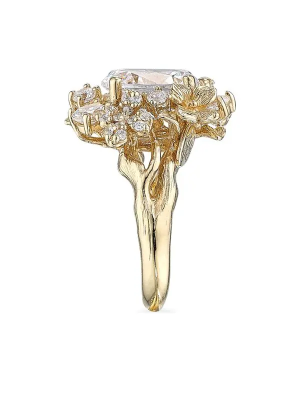 ANABELA CHAN 18kt Yellow Vermeil Golden Posy Diamond Ring - Gold