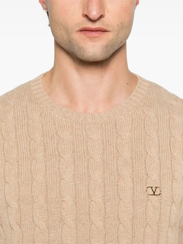 Valentino Garavani Cable-knit Sweater - Neutrals
