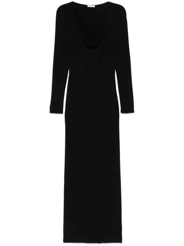 Patrizia Pepe Crepe Maxi Dress - Black