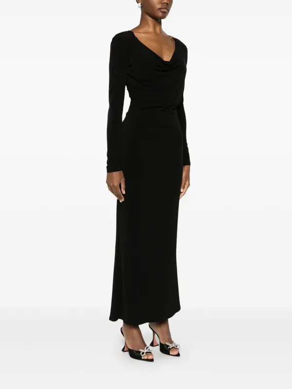 Patrizia Pepe Crepe Maxi Dress - Black